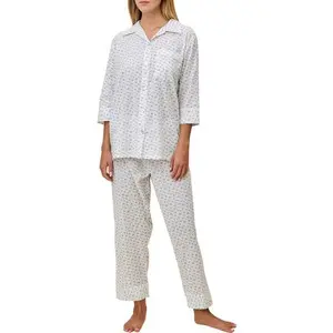 PAPINELLE Swiss Dot Crop Pajamas - Ecru