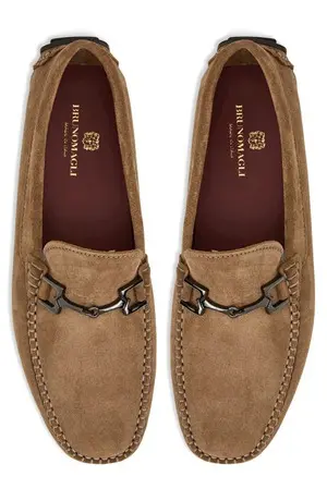 Bruno Magli Teramo Bit Driving Loafer - Taupe Suede