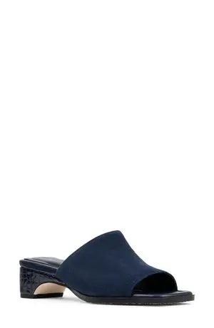 DONALD PLINER Leopard Spot Slide Sandal - Navy