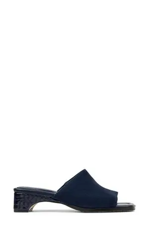 DONALD PLINER Leopard Spot Slide Sandal - Navy