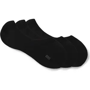 BOSS 3-pack Logo Invisible Socks - Black