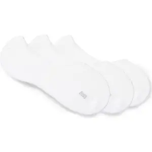 BOSS 3-Pack Logo Invisible Socks White