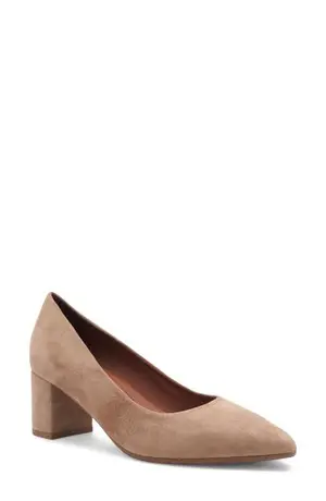 Aquatalia Kari Weatherproof Pointed Toe Pump - Champagne Suede