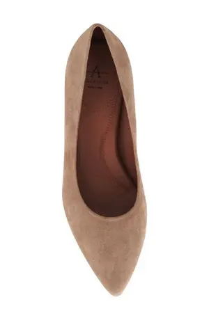 Aquatalia Kari Weatherproof Pointed Toe Pump - Champagne Suede