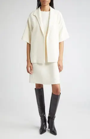 Lafayette 148 New York Wing Collar Bouclé Jacket