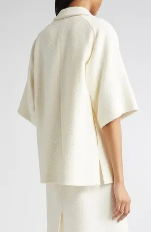 Lafayette 148 New York Wing Collar Bouclé Jacket