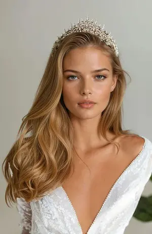Brides & Hairpins Matea Crystal Crown - Gold