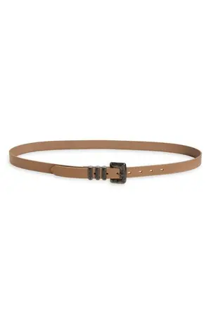 Nordstrom Molten Buckle Leather Belt Tan Portabella