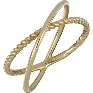 Bony Levy 14k Gold Crossover Ring - 14k Yellow Gold