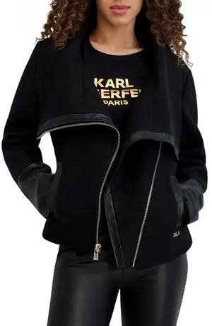 Karl Lagerfeld Paris Moto Outerwear For Women