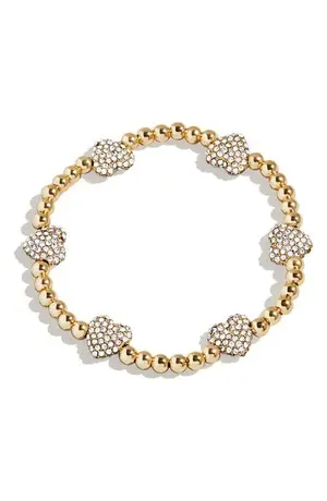 Baublebar Pavé Pisa Station Beaded Bracelet Gold Heart