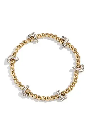 Baublebar Pavé Pisa Station Beaded Bracelet - Gold L