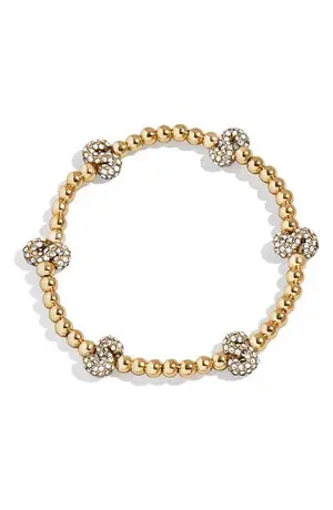Baublebar Pavé Pisa Station Beaded Bracelet - Gold S