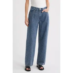 Rag & Bone Logan Textured Wide Leg Jeans