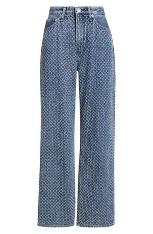 Rag & Bone Logan Textured Wide Leg Jeans
