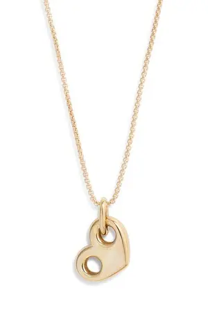 Zoe Chicco 14k Gold Mariner Heart Pendant Necklace - Yellow Gold
