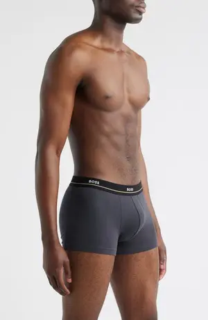 BOSS 5-pack Essential Stretch Cotton Trunks - Grey/black/blue/green Asst.