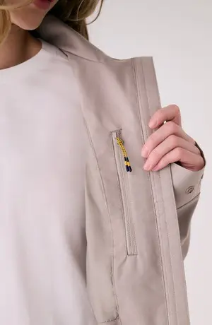 LOLE Piper 2.0 Hooded Water Repellent Raincoat - Pebble