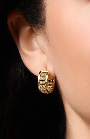 Bony Levy 14k Gold Sphere Hoop Earrings