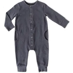 PEHR Essentials Organic Cotton Romper - Fountain Blue