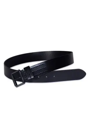 ALLSAINTS Split Loop Leather Belt - Black