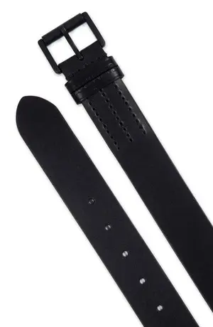 ALLSAINTS Split Loop Leather Belt - Black