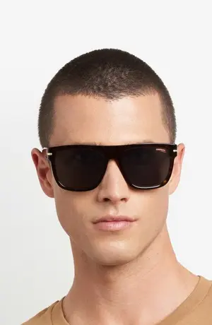 Carrera Eyewear 57mm Rectangular Sunglasses