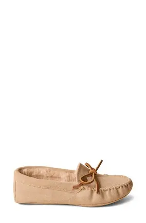 Minnetonka Suede Soft Sole Slipper - Stone