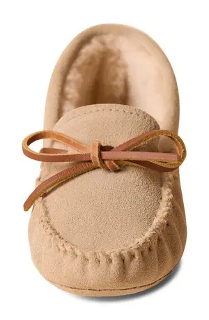 Minnetonka Suede Soft Sole Slipper - Stone