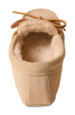 Minnetonka Suede Soft Sole Slipper - Stone