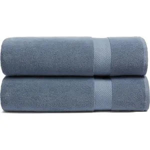 Nordstrom Organic Hydrocotton Set Of 2 Bath Sheets - Blue Chip