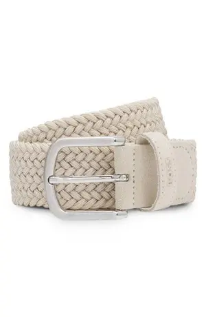 BOSS Woven Elastic Belt Open Beige