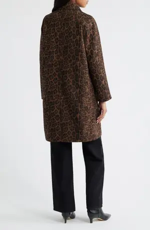 Bcbgmaxazria Faux Suede Paneled Coat - Leopard