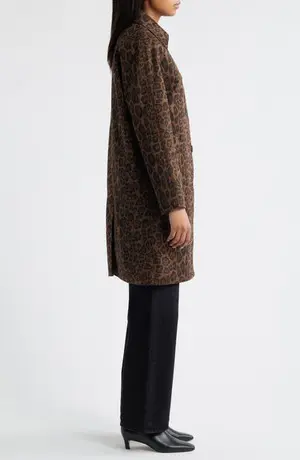 Bcbgmaxazria Faux Suede Paneled Coat - Leopard