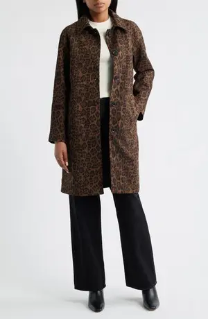 Bcbgmaxazria Faux Suede Paneled Coat - Leopard