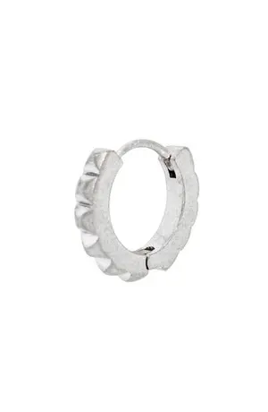 ALLSAINTS Studded Huggie Hoop Earrings - Warm Silver