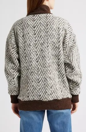 Bernardo Chevron Knit Jacket
