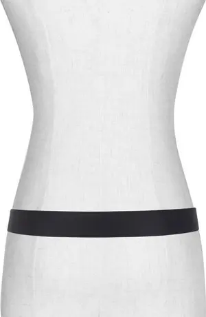 Vince Flat Ring Leather Belt - Black