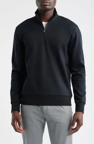 BOSS Quarter Zip Pullover - Black