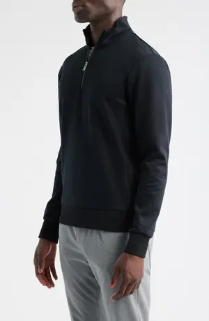 BOSS Quarter Zip Pullover - Black