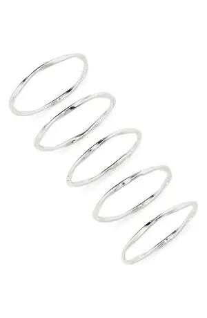 Nordstrom Set Of Stacking Rings - Sterling Silver Plated