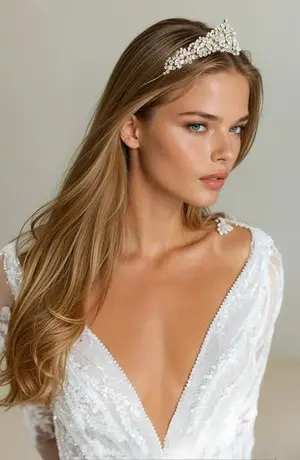 Brides & Hairpins Elizabeth Crystal Crown - Gold