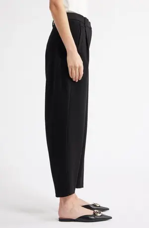Wit & Wisdom Skyrise Pleated Pinstripe Barrel Leg Ankle Trousers