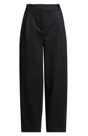 Wit & Wisdom Skyrise Pleated Pinstripe Barrel Leg Ankle Trousers