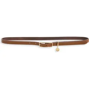 Rag & Bone Rag & Bone Baby Rounded Rebound Leather Belt Chestnut