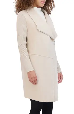 KENNETH COLE Double-face Wool-blend Coat - Sand
