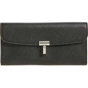 TOTEME T-lock Palmellata Leather Wallet Black