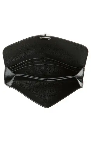 TOTEME T-lock Palmellata Leather Wallet - Black