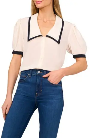 Cece Dupraz Spread Collar Blouses