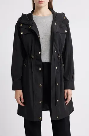 Michael Kors Fold-over Hood Jacket - Black